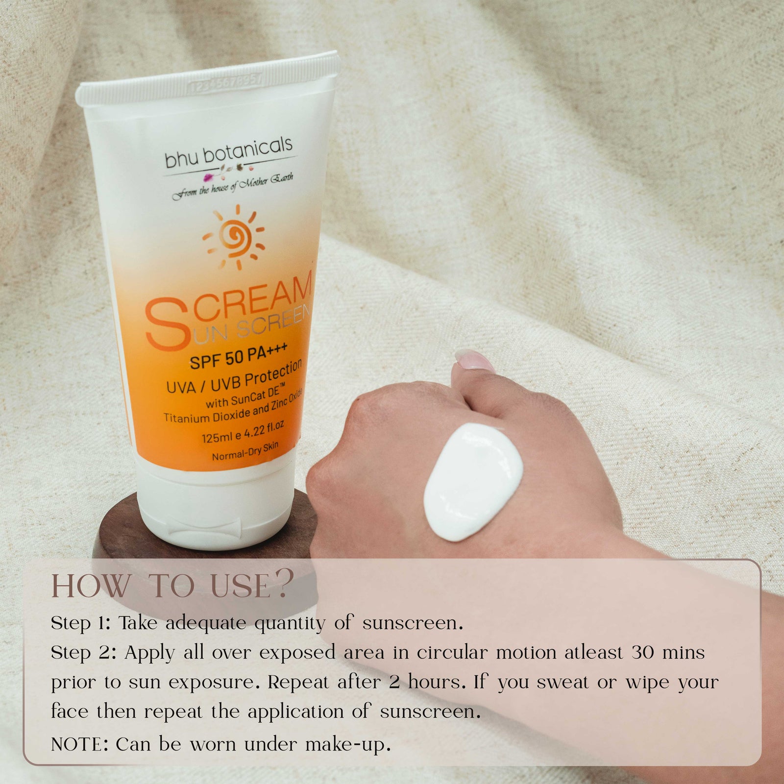 Sunscreen Lotion SPF-50 PA+++ (Broad Spectrum Protection UVA/UVB) 125m